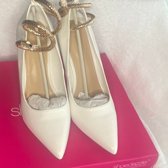 Shoe Dazzle | Shoes | Never Worn Lenora White Pumps Shoe Dazzle | Poshmark
